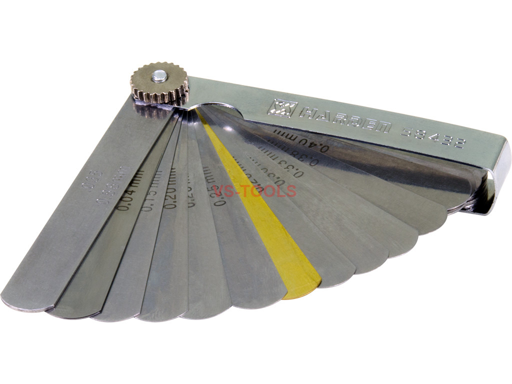 32Pcs 0.04mm-0.88mm Blade Gap Feeler Gauge Metric & SAE ...